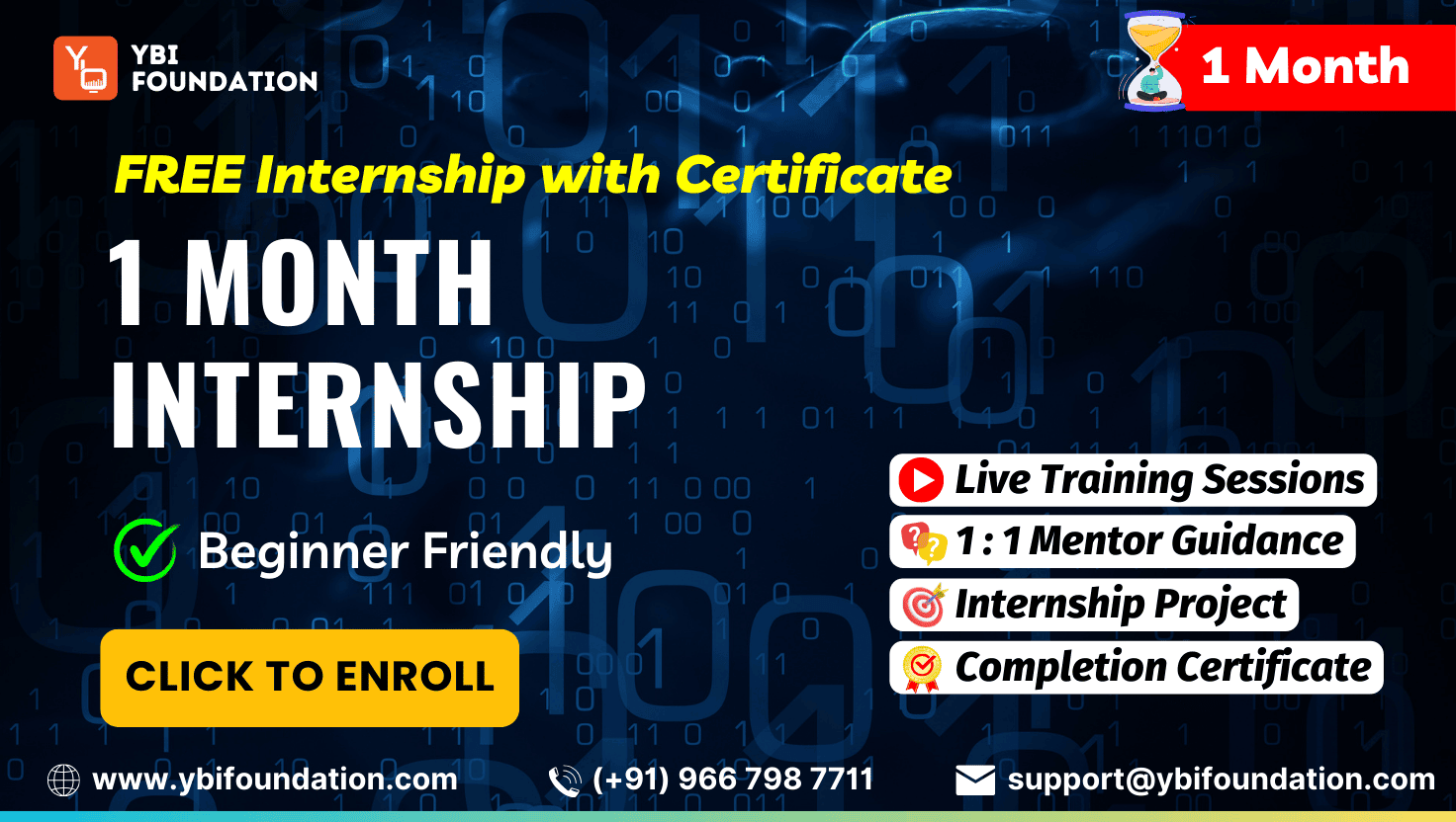 Join 1 Month Internship: Python, Data Science, Aiml, Machine Learning, Gen Ai and more